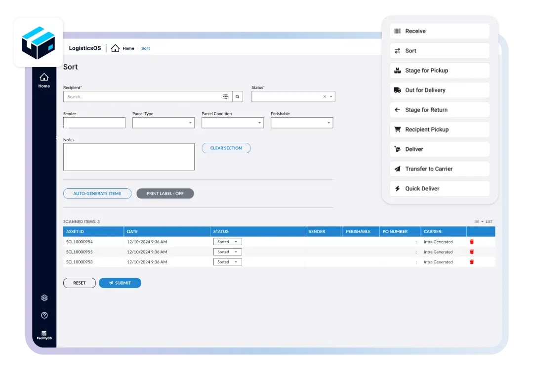 Logistics Management Software & Chain of Custody Tracking