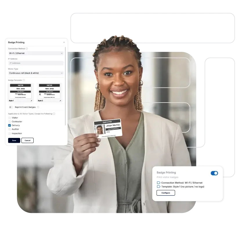 Visitor Badges: Software & Printer System