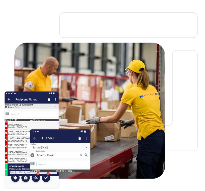 Barcode-Enabled High-Density Mail Folders for Inbound Logistics